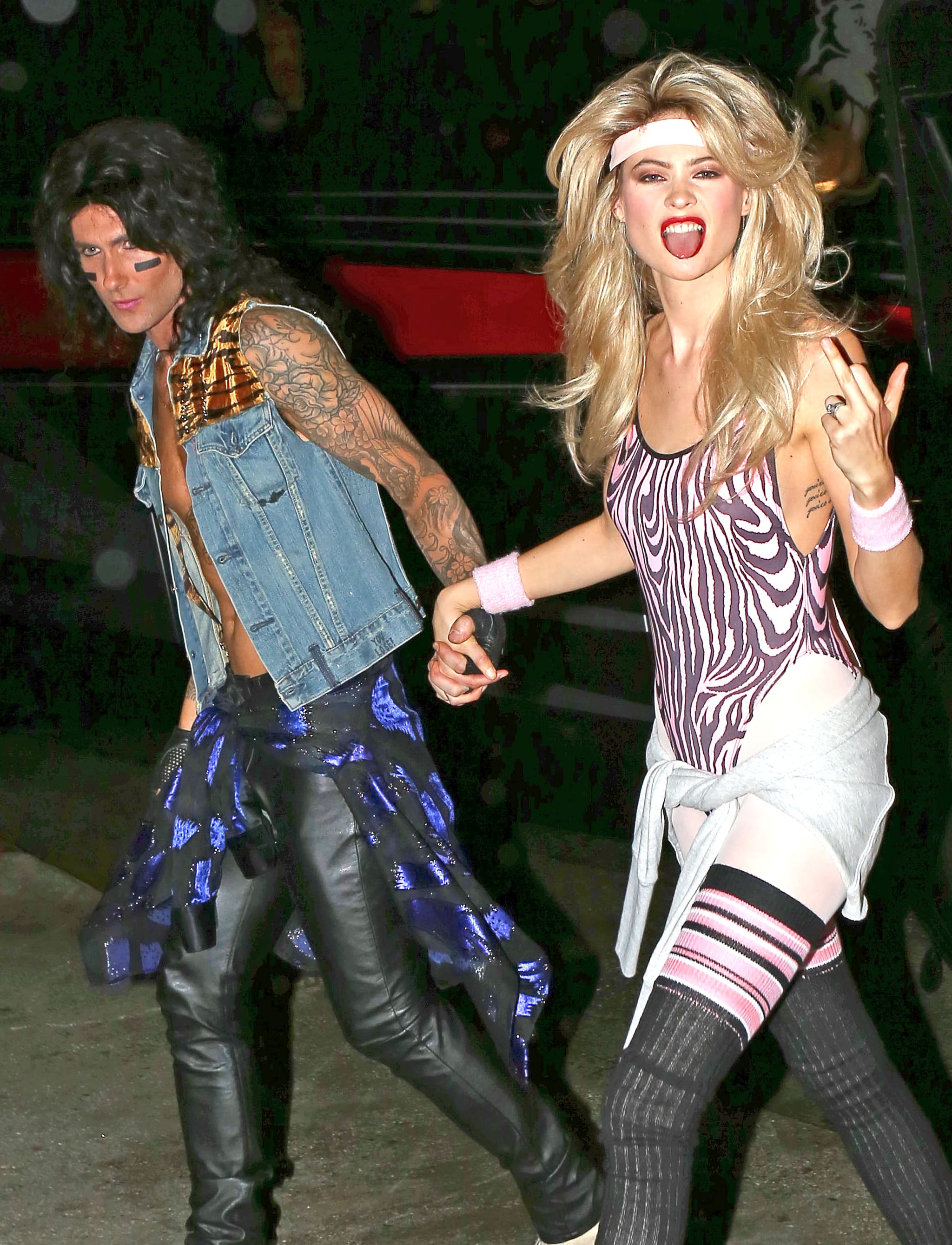 Adam Levine And Behati Prinsloo As An 80s Couple Look Back At All Of