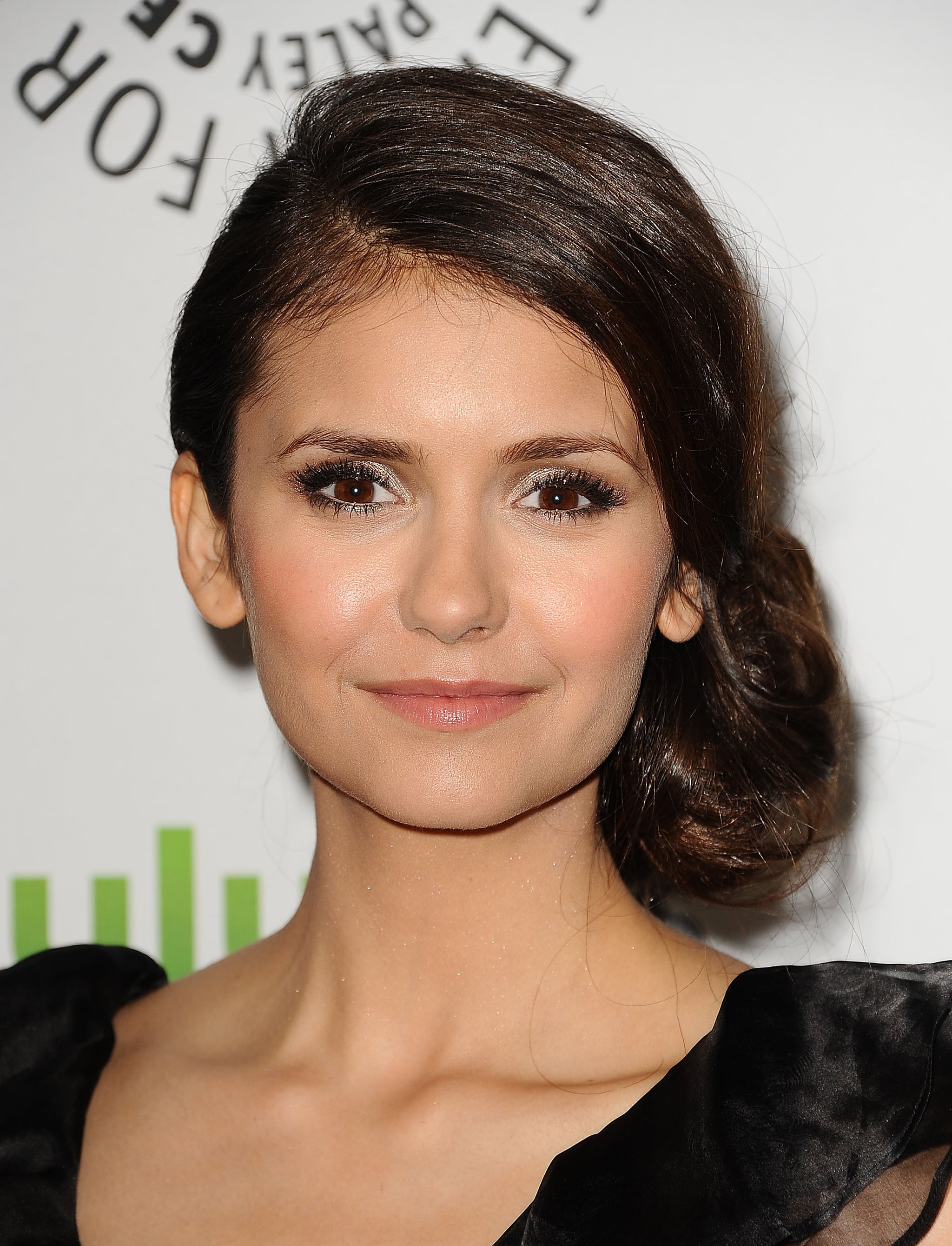 Side Bun | The Braid Diaries: Nina Dobrev's Best Plaits, Ponies, and ...