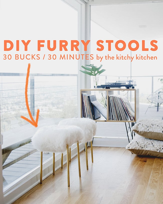 Furry Stool DIY | POPSUGAR Home