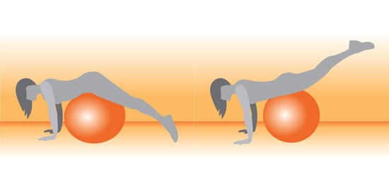 Exercise Ball Prone Leg Raise | POPSUGAR Fitness